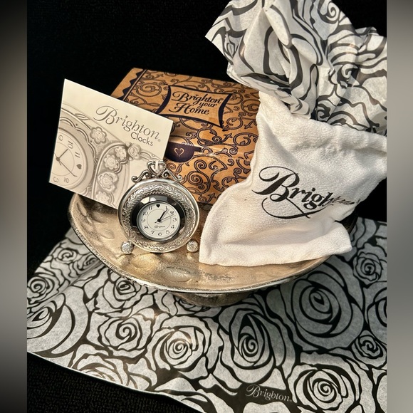 Brighton | Other | New Brighton Silver Plated Memphis Etched Clock 25 ...